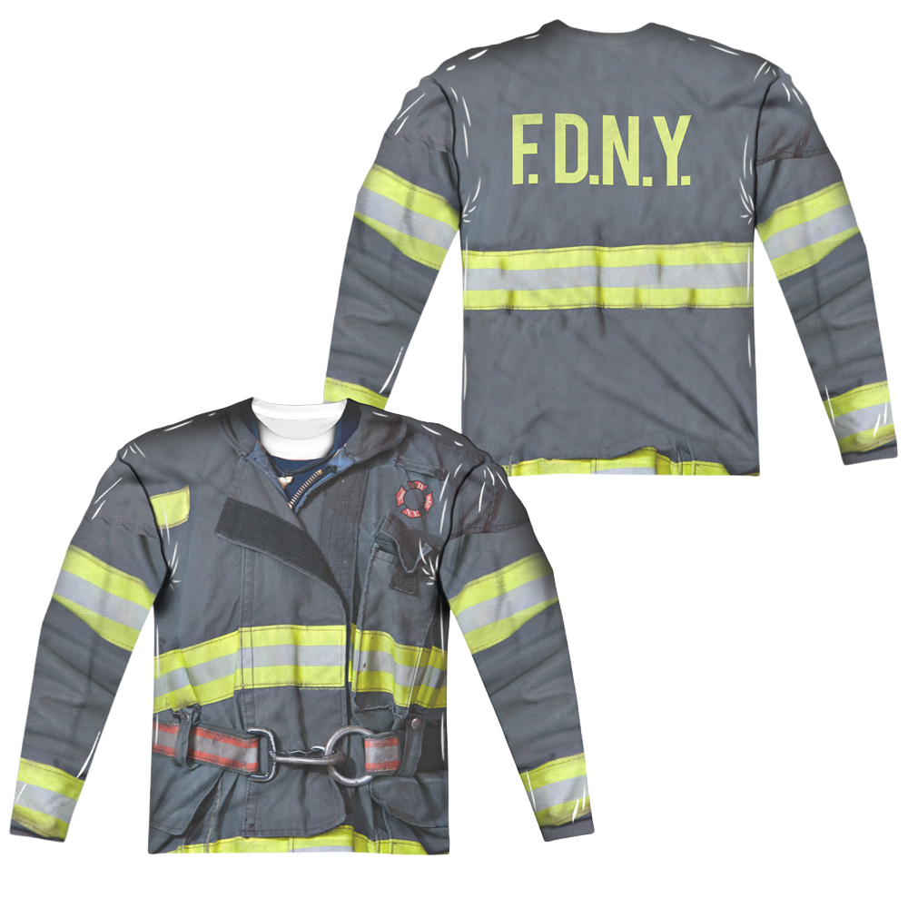 NYC Fdny Uniform (Front/Back Print) - Men's All-Over Print Long Sleeve ...