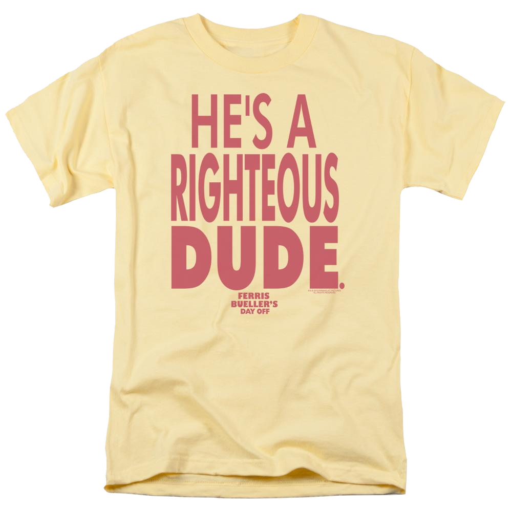 Ferris Bueller's Day Off Righteous Dude - Men's Regular Fit T-Shirt ...